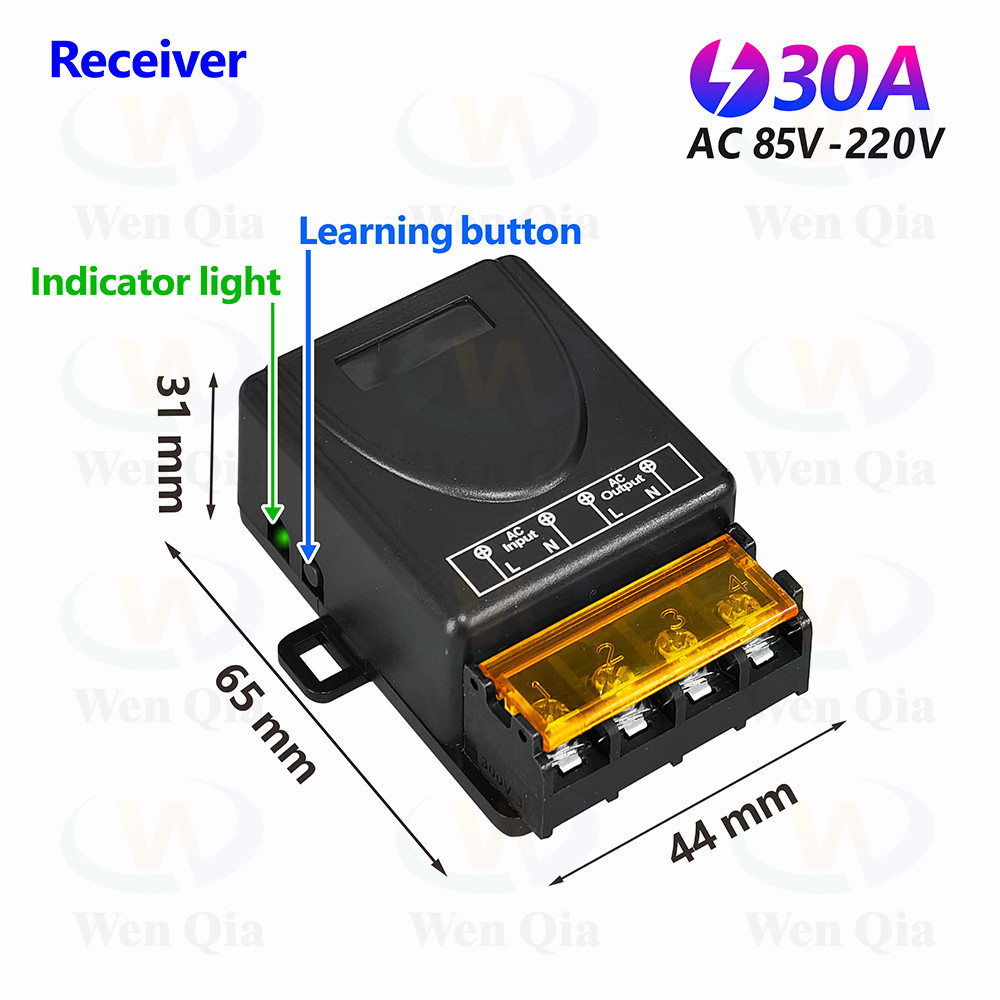 433Mhz High Power Wireless Remote Control Pump/Light Switch 110V 220V ...
