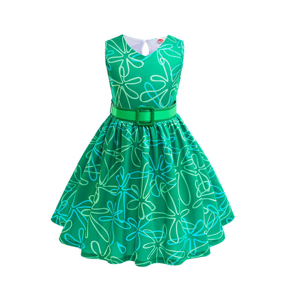 2024 Role Playing Disgust Dress Inside Out 2 Cosplay Costume Children ...