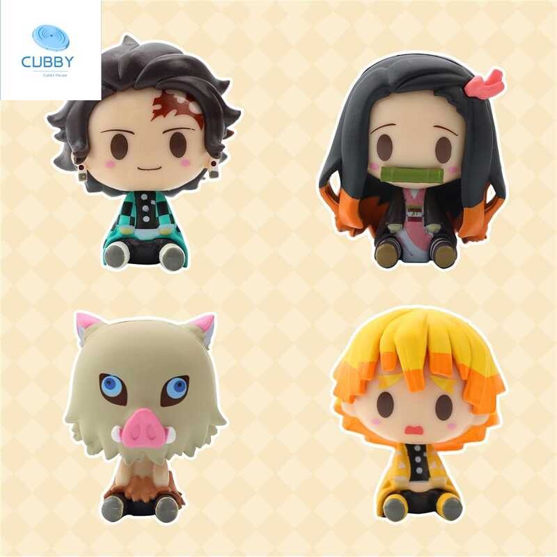 456 4 & CUBBY Style/Set Cute Nezuko Kamado Tanjirou Kimetsu No Yaiba ...