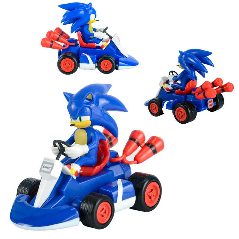 8 Sonic Pull Back Car Hedgehog Shadow Tails Rouge The Bat Action Figure ...