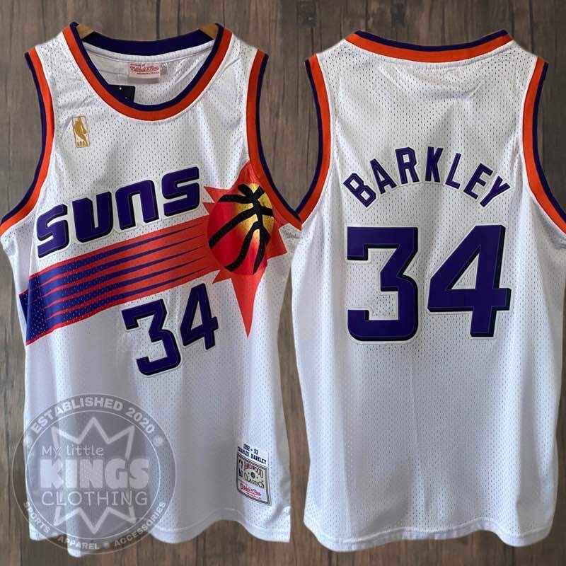 MLKC Charles Barkley Jerseys Patch and Embroidered Phoenix Suns 34 ...