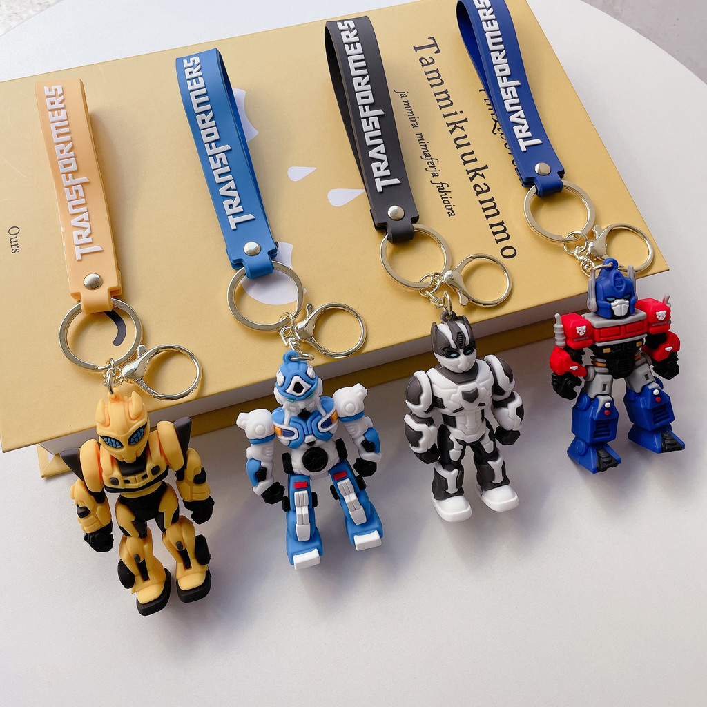 Creative Transformers Keychain Cartoon Optimus Prime Bumblebee Three ...