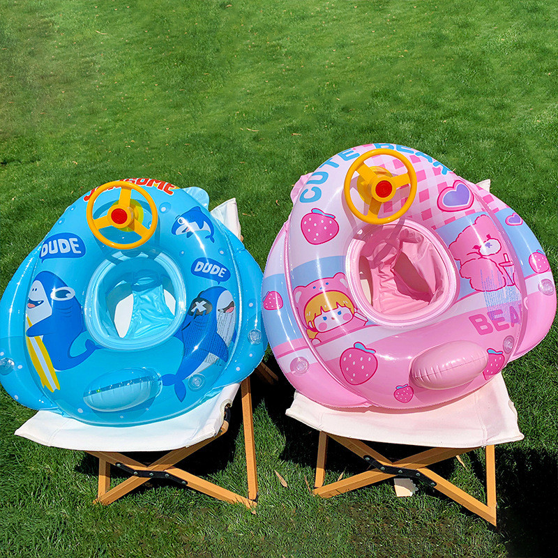New Cute Bear Swimming Safety Swim With Steering Wheel Cartoon Baby ...