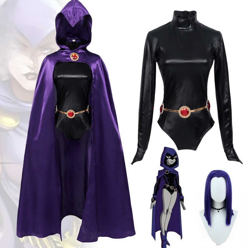 Tt Tt Tt Tt Raven Cosplay Costume Anime Teen Titans Er Hero Cos ...