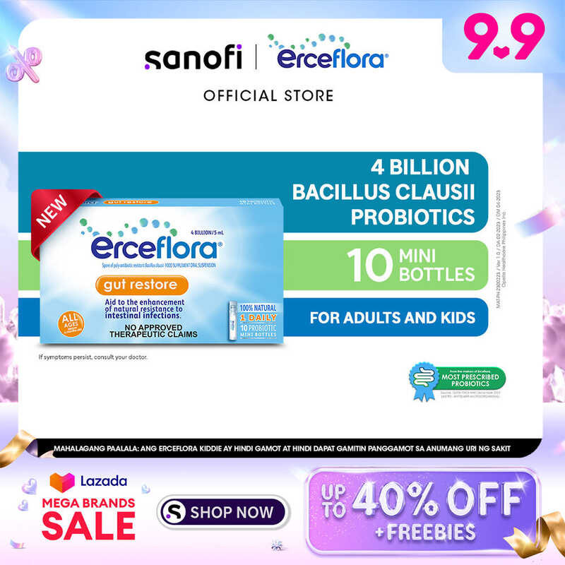 Erceflora Gut Restore Probiotic Supplement 10 Mini Bottles x 5ml - For ...