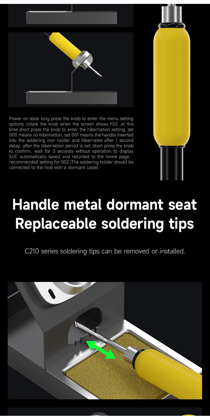 MECHANIC T210 SE Soldering Station LED Digital Adjustment Auto Sleep ...