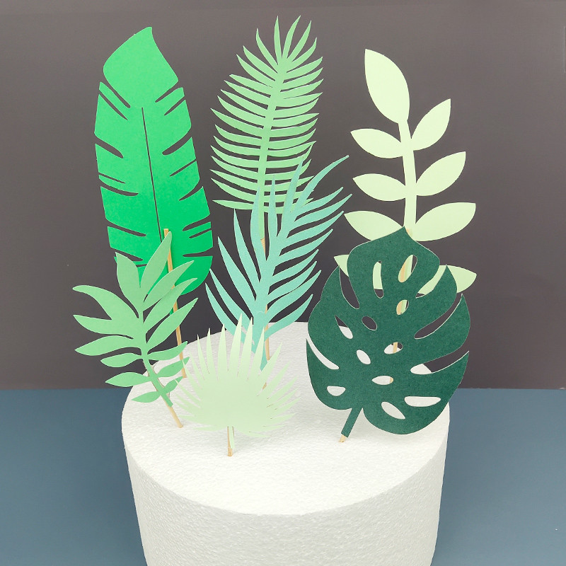 Green Grass Cake Plugin Set Rural Plant Birthday Cake Decoration Plugin ...