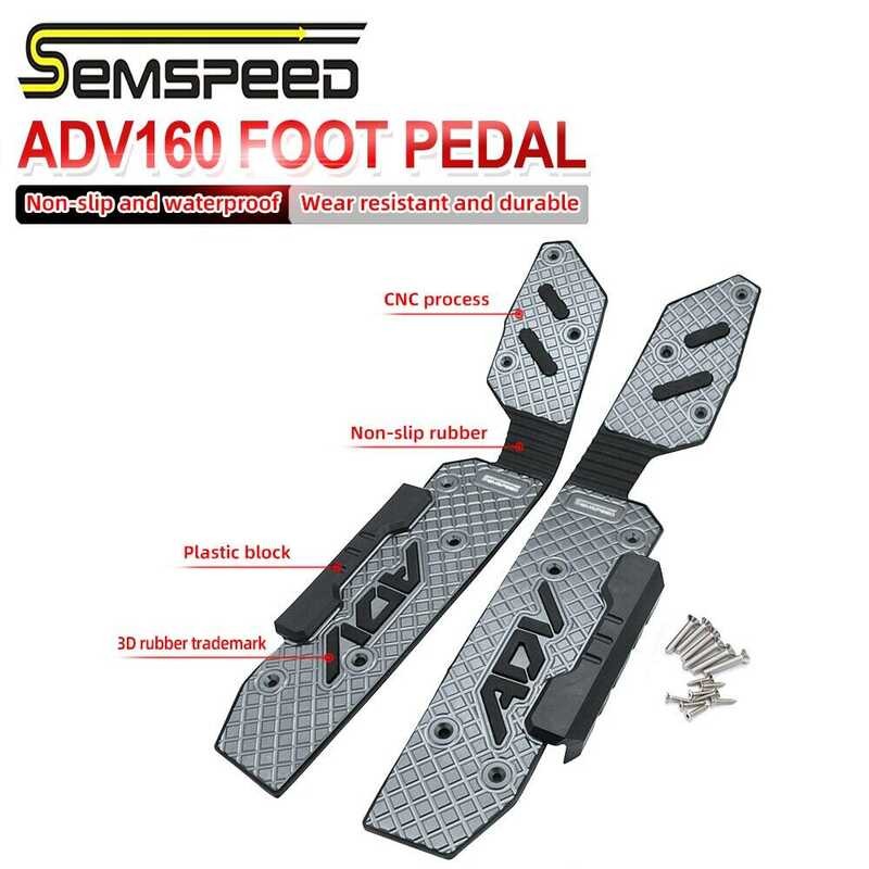 SEMSPEED For Honda ADV 160 2021 2022 2023 Adv160 CNC Mattings Motorcycle Footrest Footboard Step ...