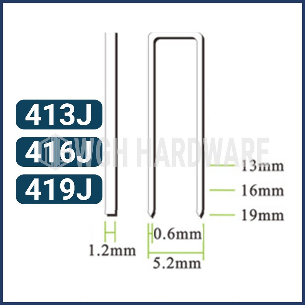 WGH Staple 413J 416J 419J High Quality Bala Staple Wire Air Tacker Nail ...