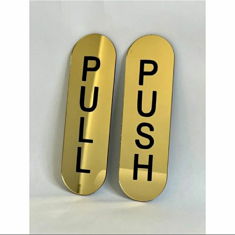Acrylic Signage Shop Door Push/Pull Sign (Acrylic with Vinyl Sticker ...
