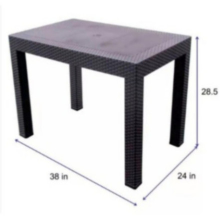 HAWAII Rattan Table 6 SEATER Dining Table Garden Table Outdoor Table ...