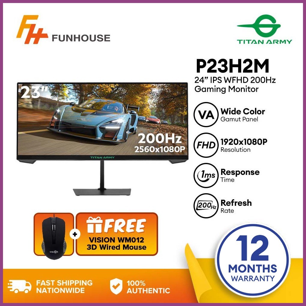 Funhouse | TITAN ARMY P23H2M 23.3 VA WFHD 200HZ flat monitor 2560 x ...