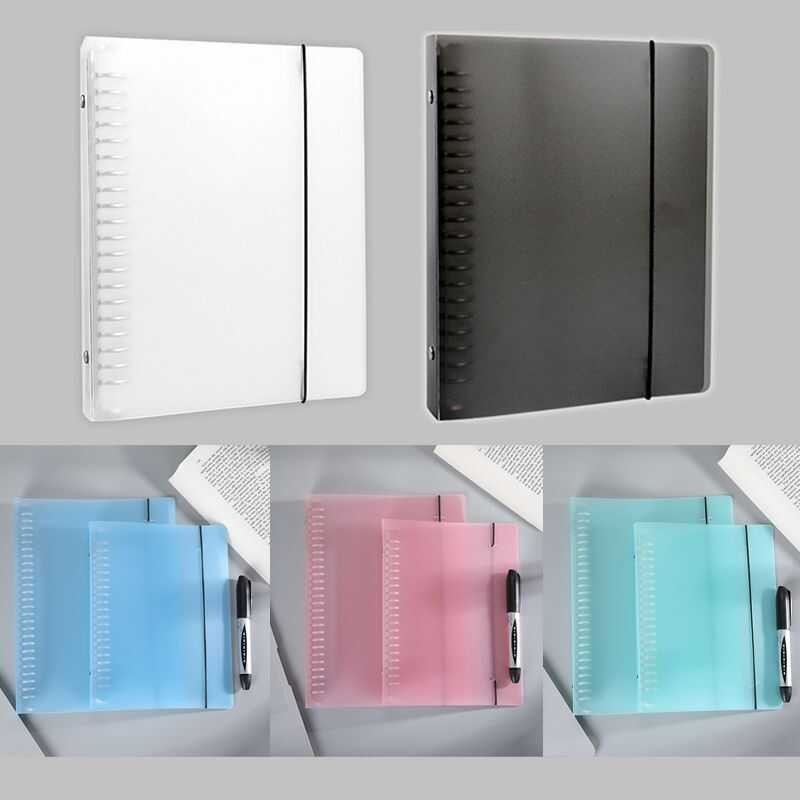 A5 B5 Ring Multicolor Binder Refillable Loose-Leaf Notebook Shell Pink ...