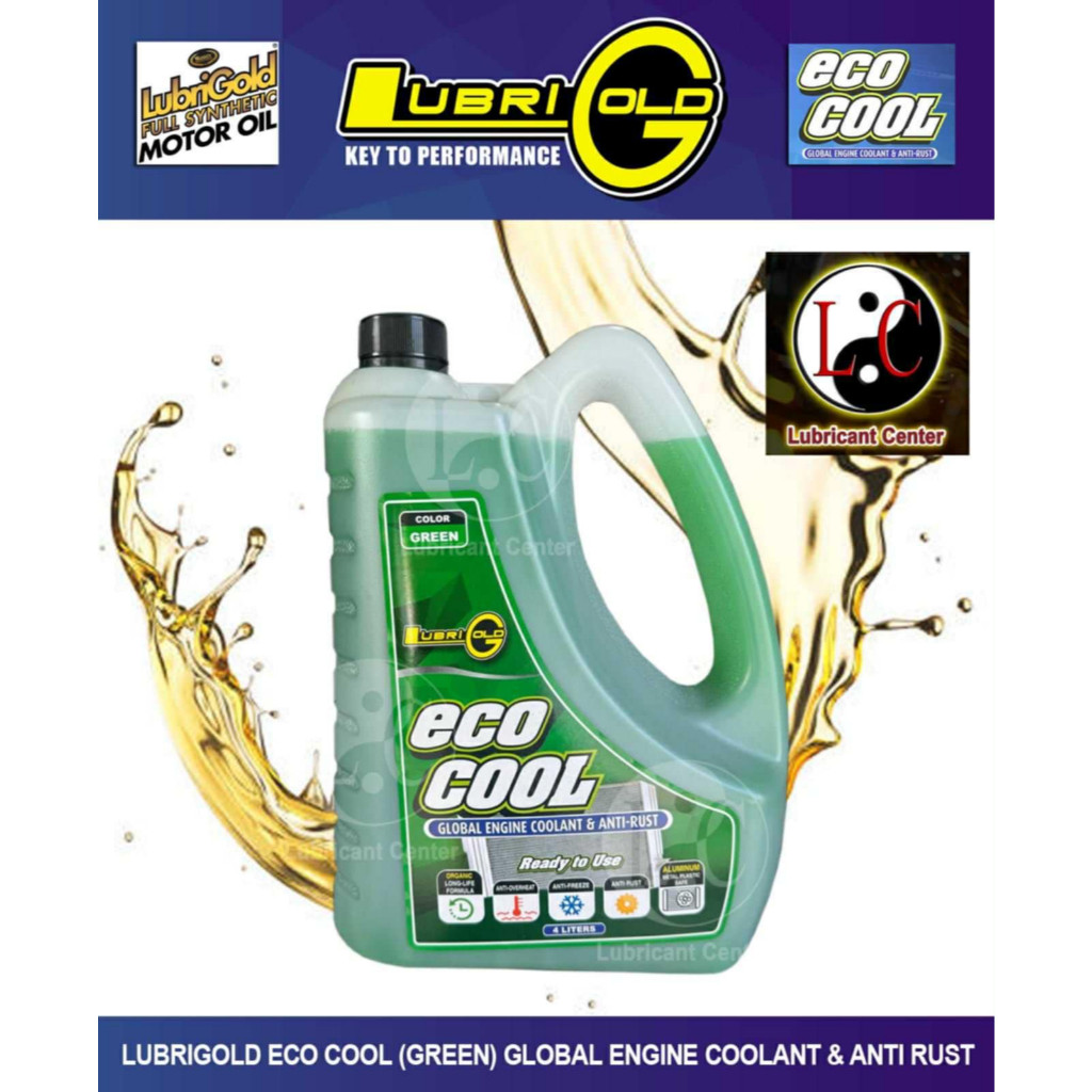 Lubrigold Eco Cool Global Engine Coolant and Anti-rust Green 4 Liters ...