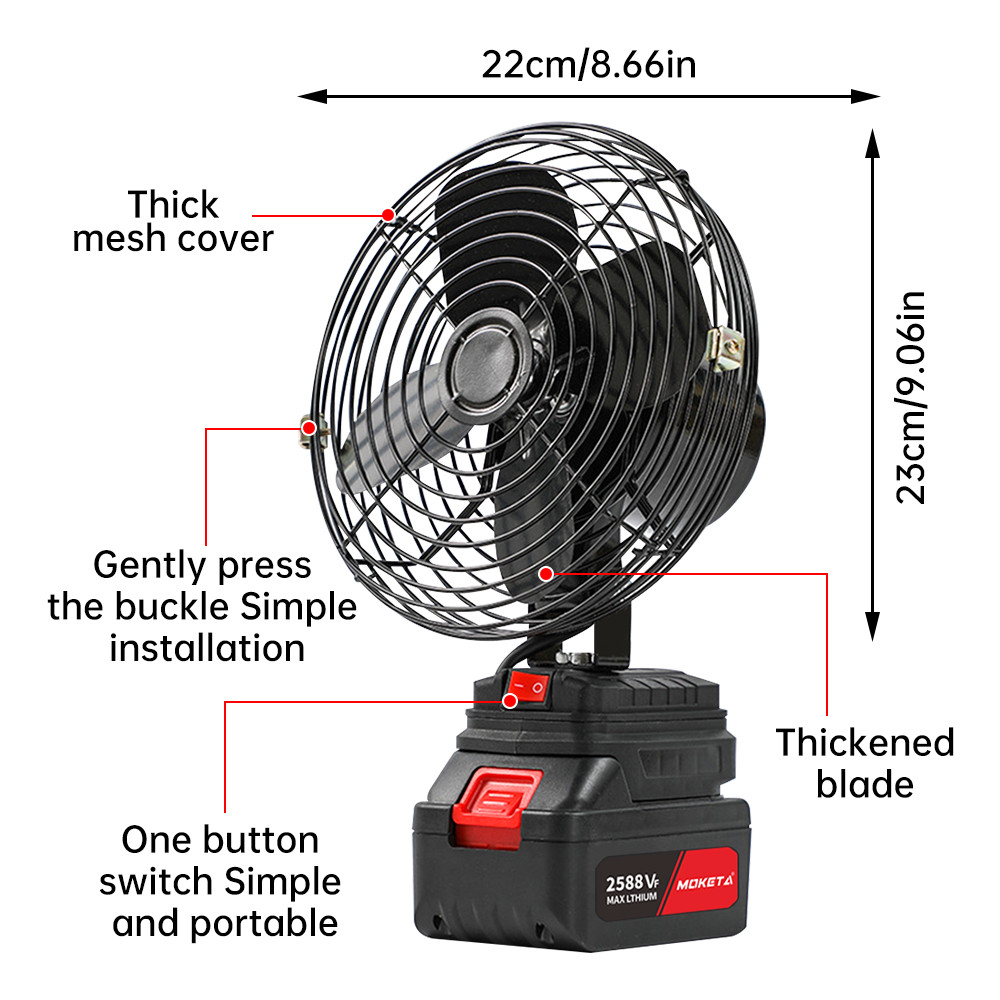 SOARFLY 8 Inch 50000mAh Cordless Fan Portable Fan High Power Outdoor ...