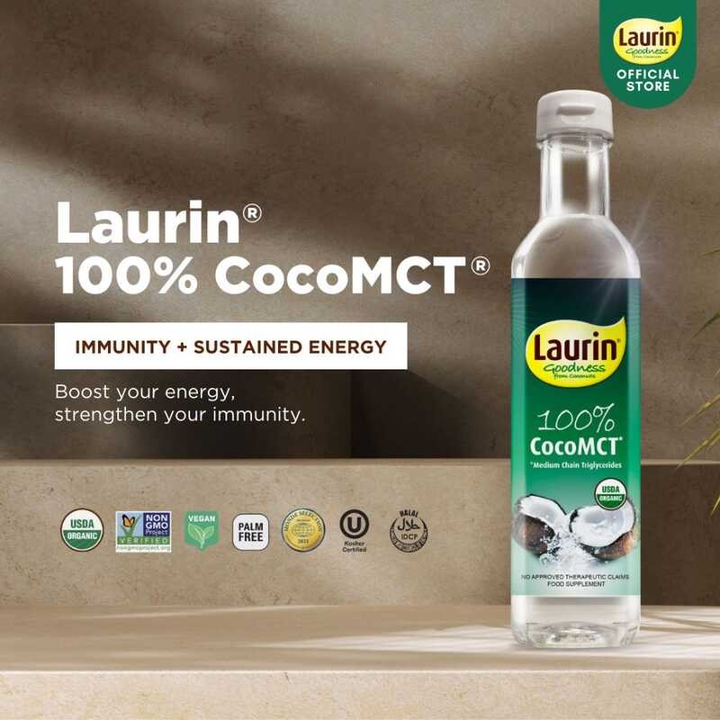 100% Laurin Coco MCT Oil from Coconut Oil 500mL (2 bottles) 100% (2 ...