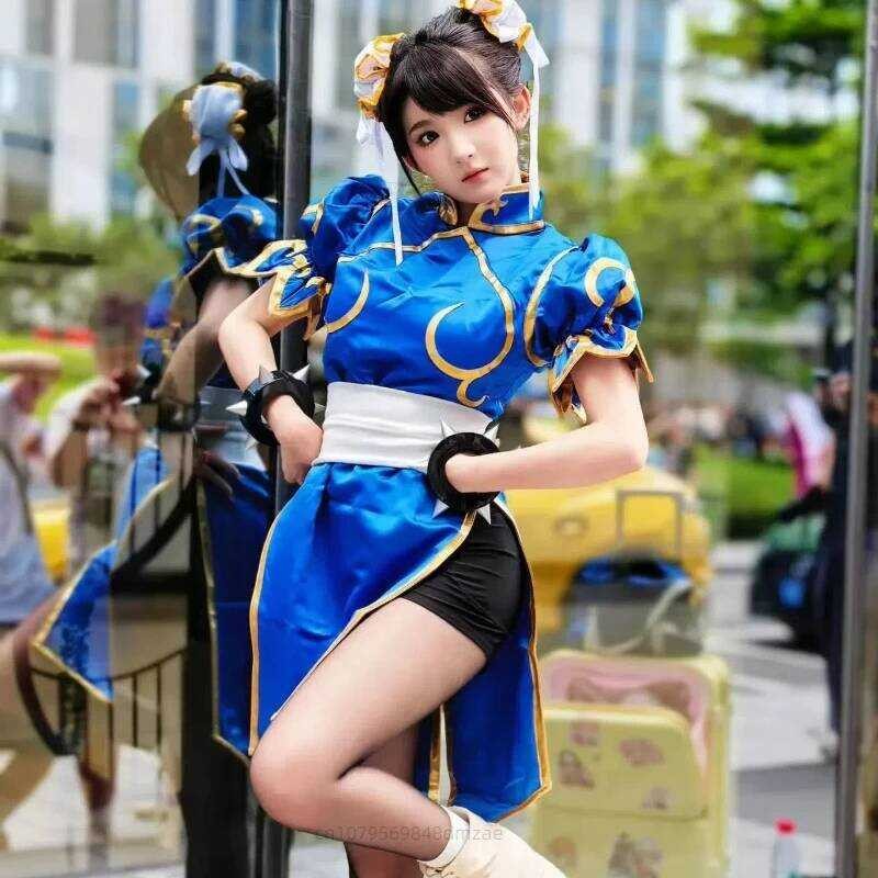 Xj Chunli Cosplay Costume Game Character Street Bully Complete Set ...