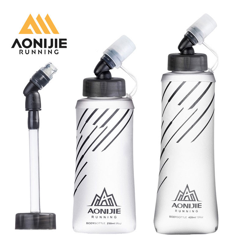 AONIJIE SD21 TPU Soft Flask with Straw Collapsible Water Bottles ...