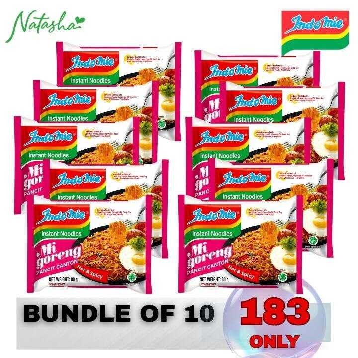 Natasha Indomie Mi Goreng Pedas Hot And Spicy; 5X80g - Mn004 034 870 | Shopee Philippines