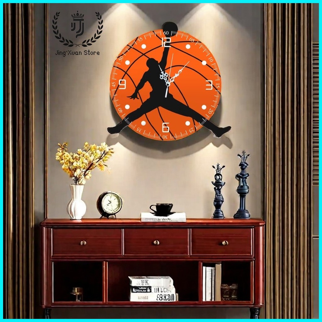 Creative Basketball Wall clock 45cm living room bedroom study ...