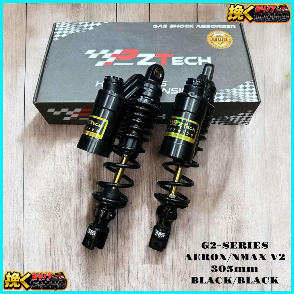 PZ TECH Rear Shock With Tank Fully Adjustable For Aerox v1 v2 / Nmax v1 ...