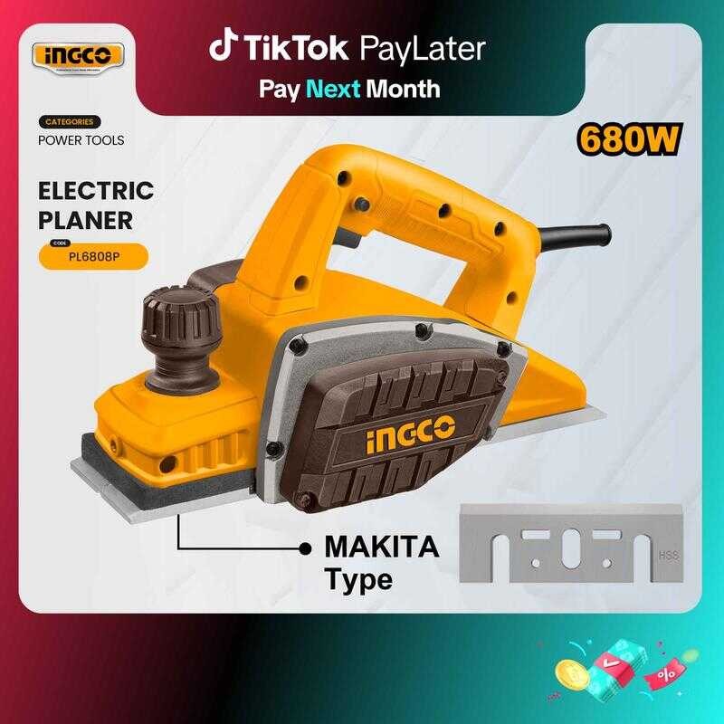 Ingco Electric Planer 680W Power With Planning Width & Depth: 82X1mm ...