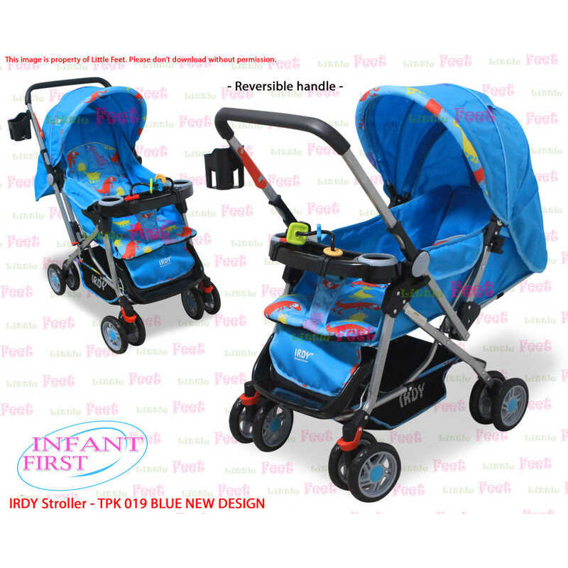 IRDY Ktp019 Stroller Blue ( Reversible Handle, Reclinable Seat, Rubber ...