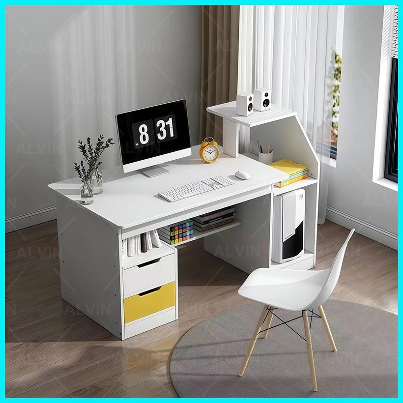 （COD）DOLPHIN BAY Computer desk. Student bedroom desk. Desk【 White ...