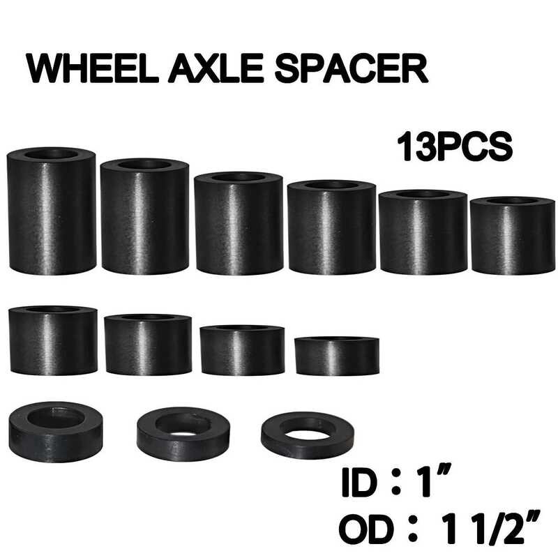 M Motorcycle Wheel Axle Spacers Kit Id-1" -Od-1-1/2" Black For Harley ...