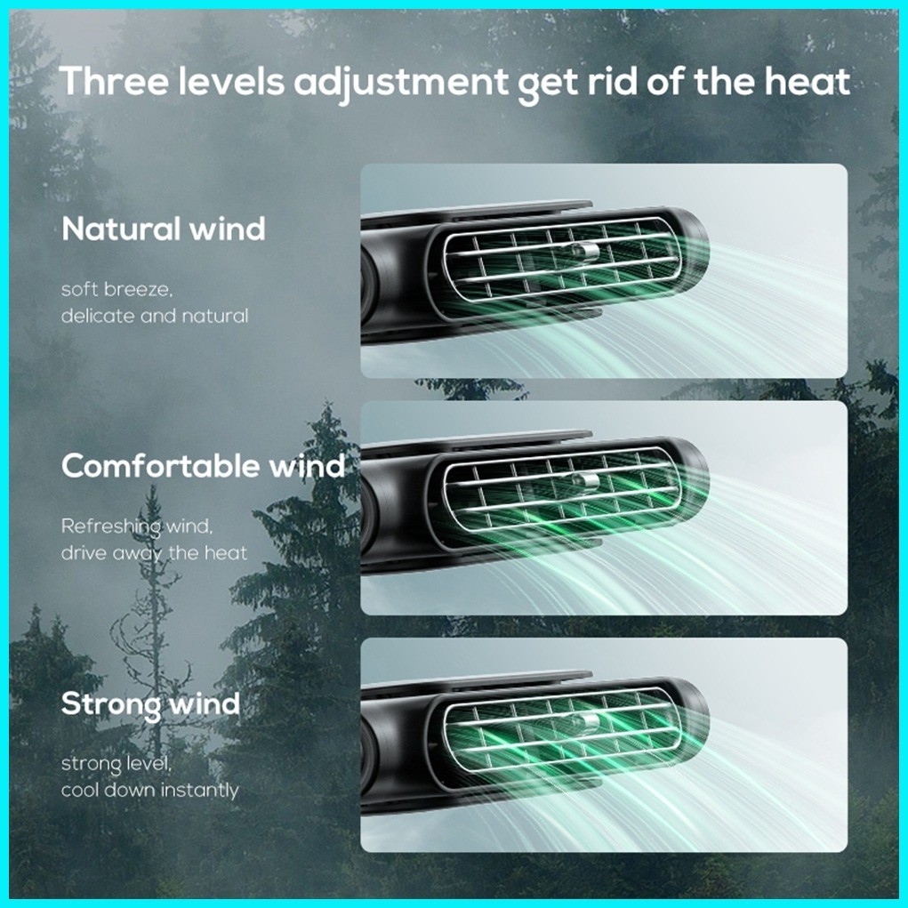 SOARFLY Car Seat Headrest Fan Cooling Air Fan 3 Speeds Adjustable Air ...