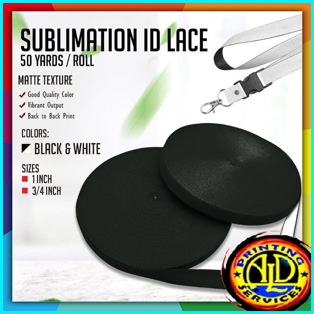 Sublimation Printable ID Lace / Lanyard Lace for ID Lace Making (50 ...