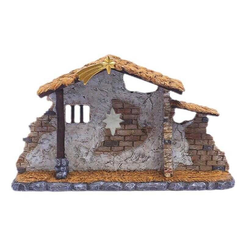Manger Nativity Ornament Little Resin Christ Jesus Birth Scenes ...
