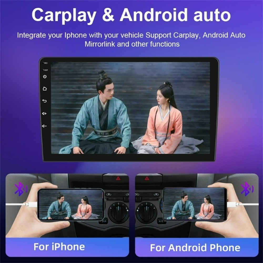 【4G SIM+5G WIFI +8Core】 9”/10 inch 8G+128G Android Player Car Radio ...