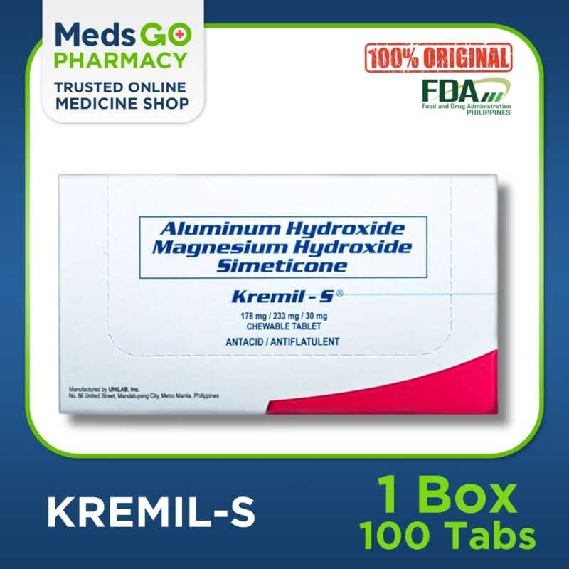 KREMIL-S Chewable - 1 Box x 100 Tabs para sa Pagpapahiwatig at ...