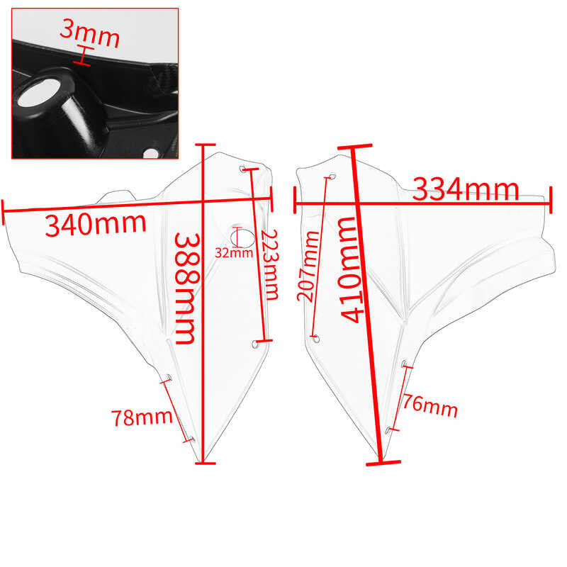 Engine Mt07 Fz07 Spoiler Belly Pan Lower Fairing Mounting Skid Plate ...