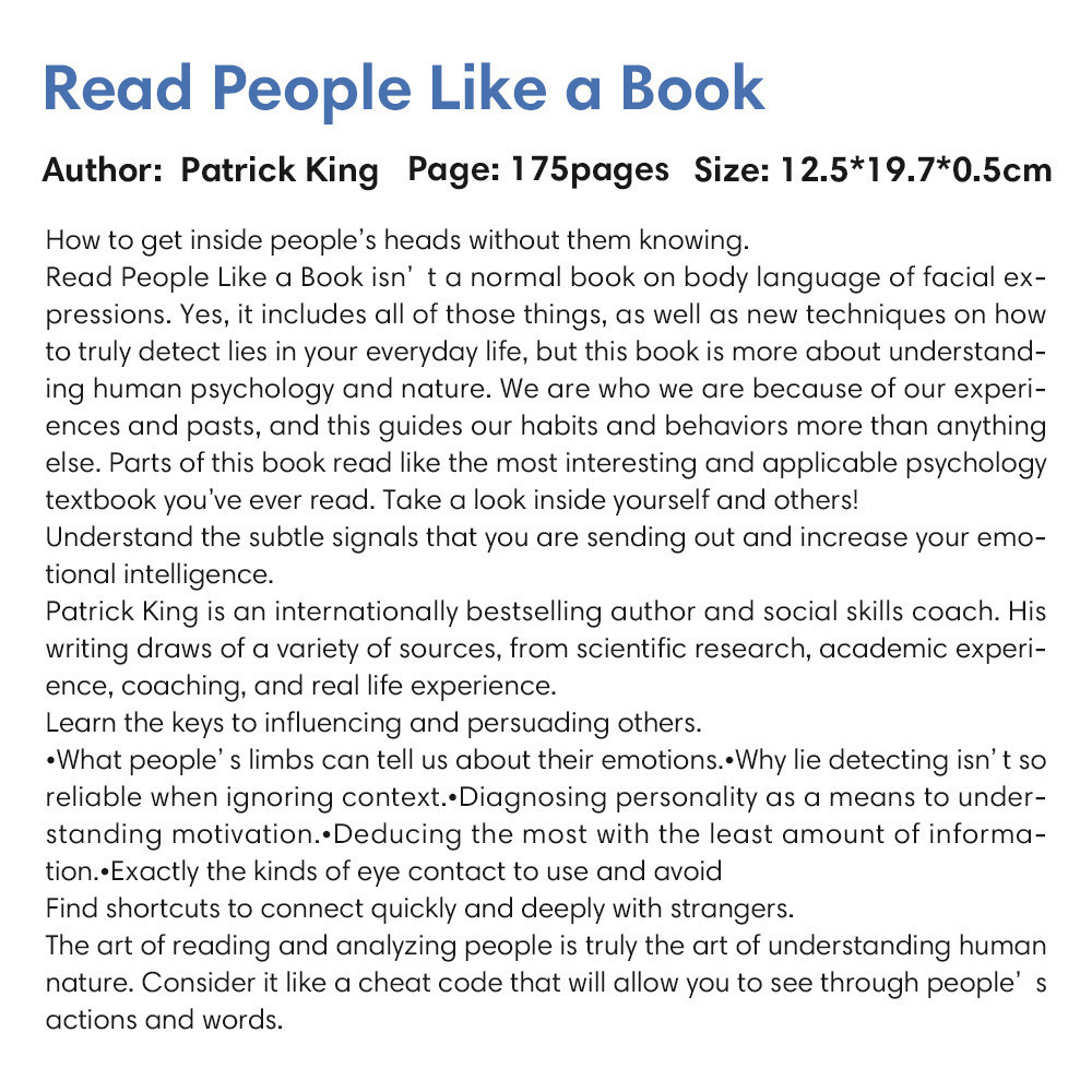 Read People Like A Book By Patrick King Interesting and Applicable ...
