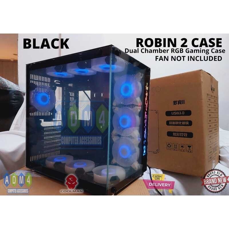 COD Coolman Robin 2 Black Dual Chamber RGB Gaming Case Bago | Shopee ...
