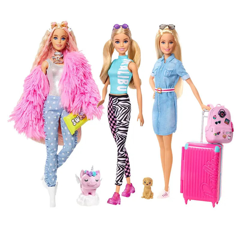 Original Fluffy Coat Extra Long Crimped Hair Doll Flexible Joints ...