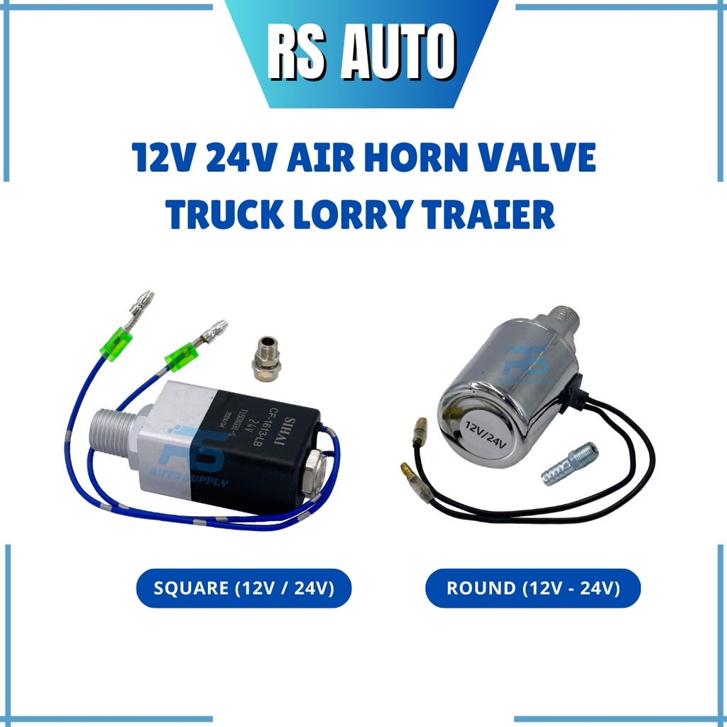 RS AUTO 12V 24V Truck Lorry Trailer Air Horn Electric Solenoid Valve ...