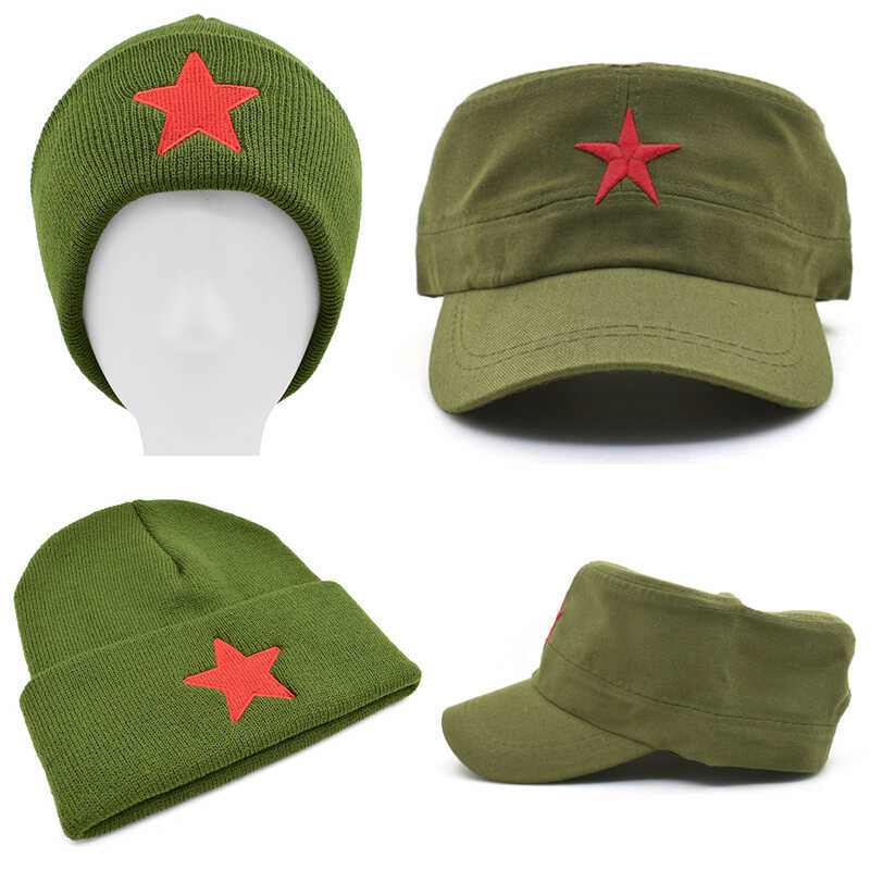 Climate Communist Hats Red Star Cap Party World Brigade Flat Top Cool ...