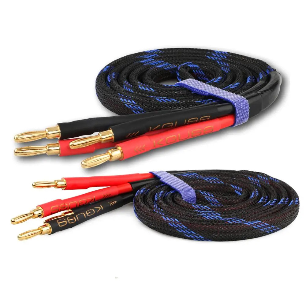 Pair Banana Plug Speaker 600 Core 4N OFC Pure Copper Hifi Gold Plated ...