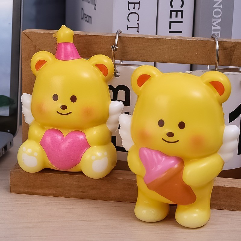 Cute Plush Yellow Mini Chicken Squeeze Toy - Cat Paw TPR Slow Rebound ...