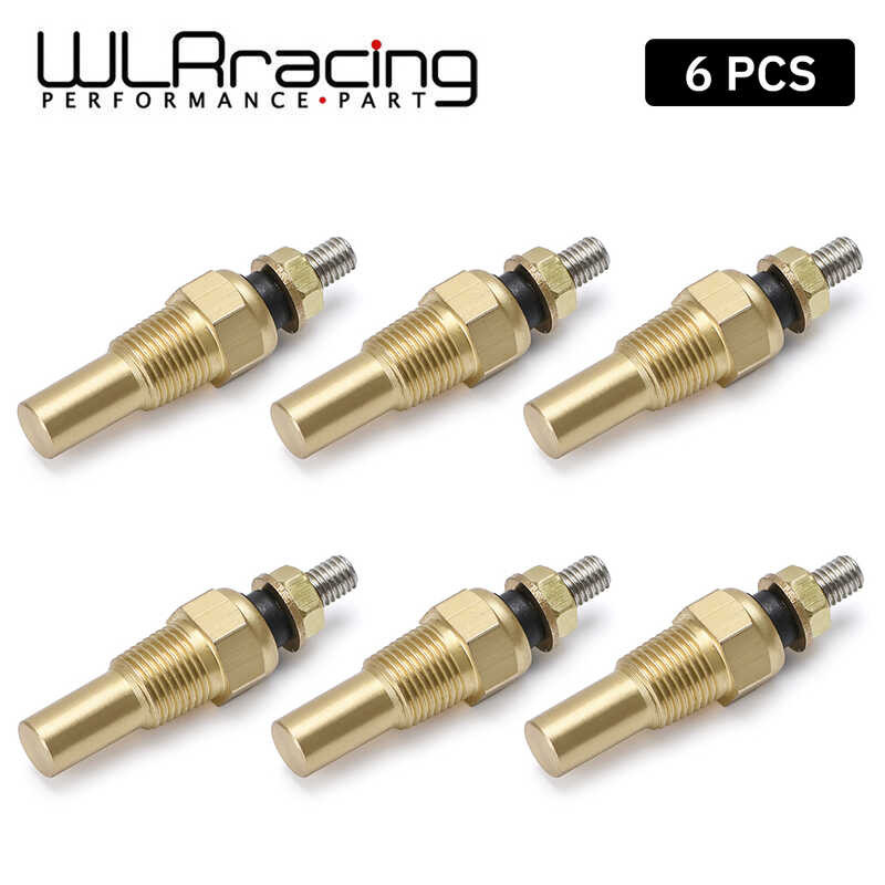 12V 6 Pieces Racing meter Oil Temp & Water temp Sensor 1/8 NPT With or ...