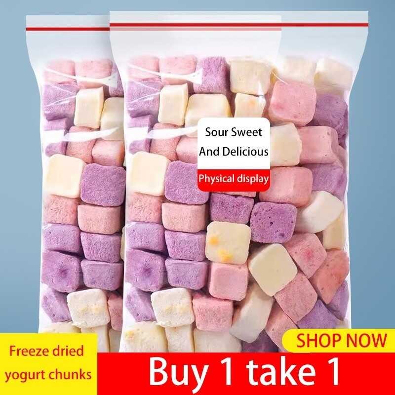 Freeze yogurt blocks frozen strawberries dried fruits yellow peaches ...
