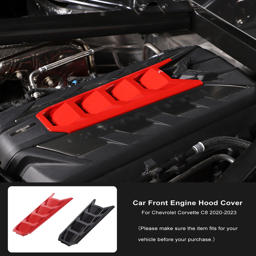 ® ABS Carbon Fiber Car Front Engine Hood Cover Trim Sticker For ...