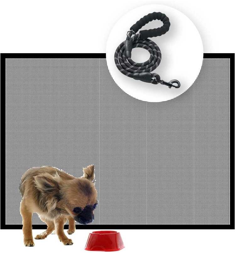 The House, with Reflective Rope,43X 28inch Pet Gates Dogs Stair Gate ...