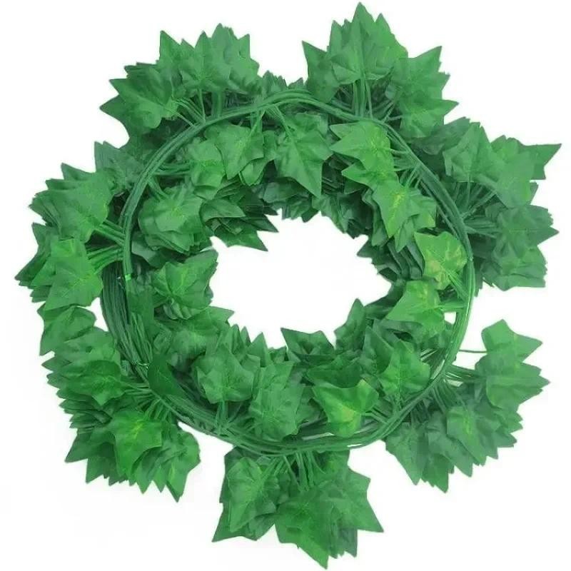 10M/2M Artificial Green Ivy Leaf Rattan Creeper Leaves Vine Hanging ...