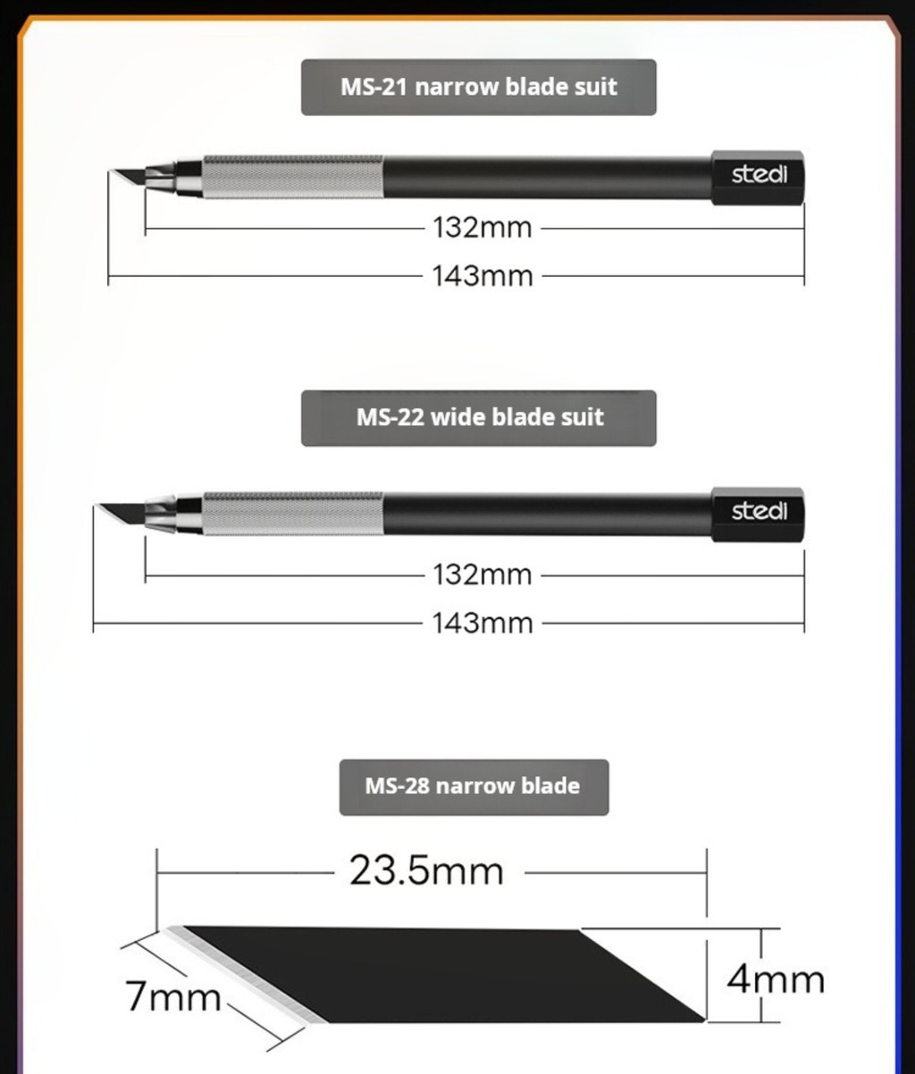 Stedi Full-Metal Pen Knife with Blades Gundam Model Carving Tool Metal ...