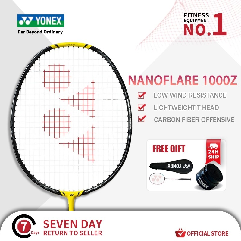 YONEX NANOFLARE 1000Z Badminton Racket 4U 26 28 30 Lbs Full Carbon ...