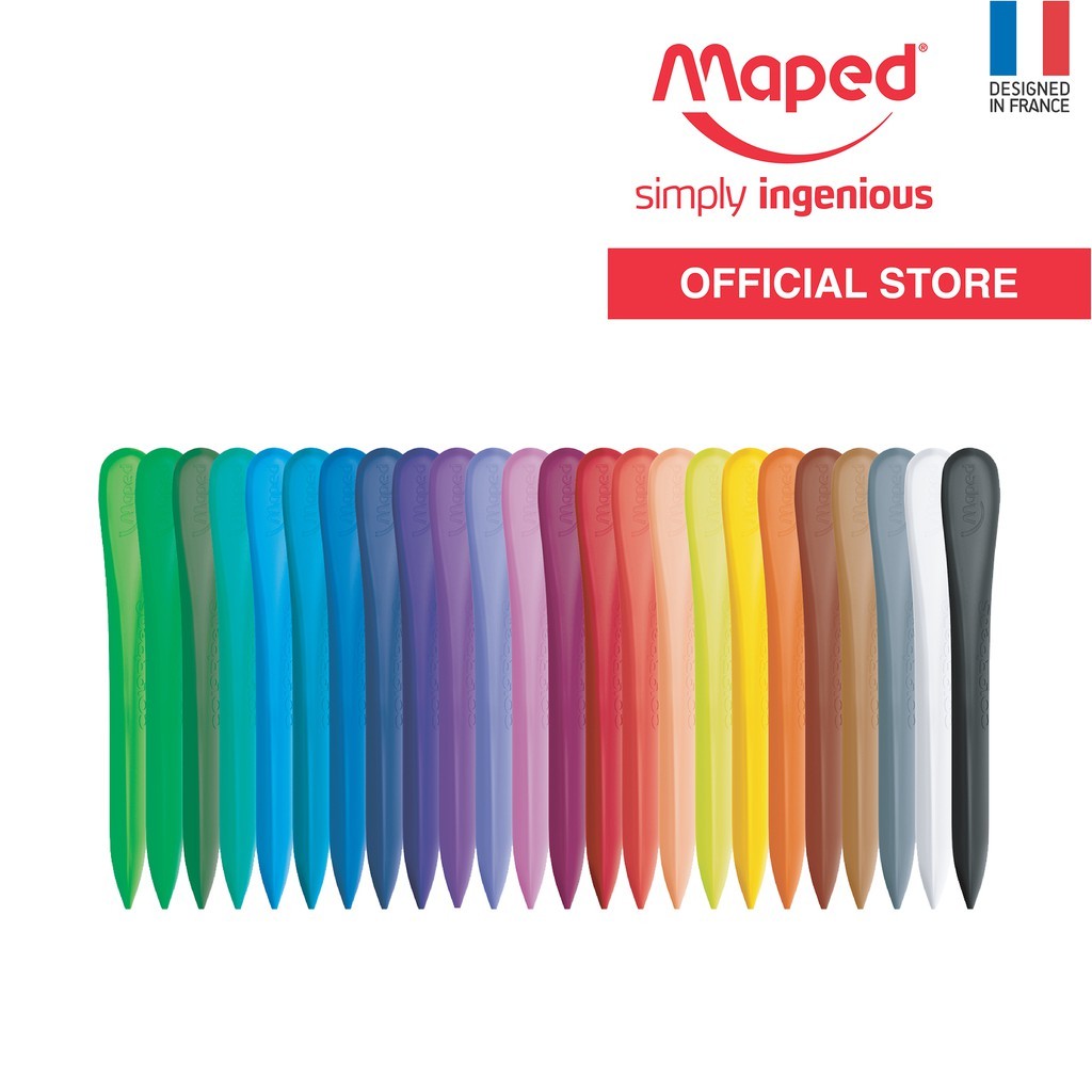 Maped Plasticlean Crayons 862013 (24 Colors) | Shopee Philippines